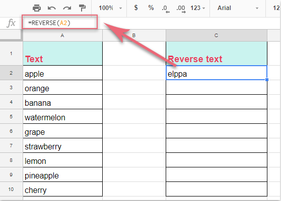 How To Reverse Text Strings Within Cells In Google Sheet 0 Hot 