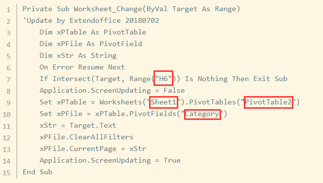 How To Link Pivot Table Filter To A Certain Cell In Excel 