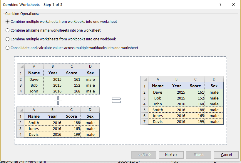 How To Merge Worksheets Workbooks Into One Worksheet 