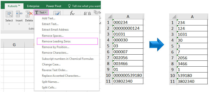 How To Keep Or Delete Leading Zeros In Excel 