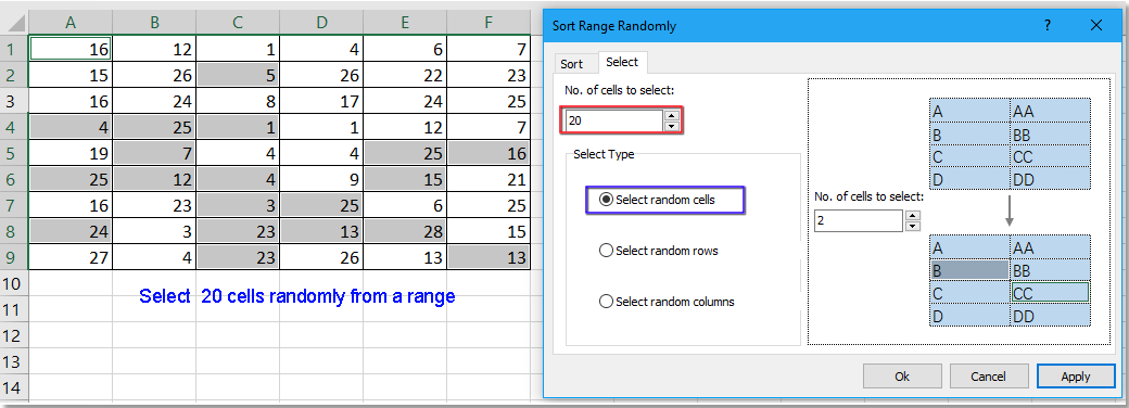 How To Select Cells Randomly In Excel 