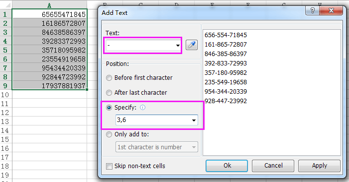 How To Add Period After Numbers List In Excel 