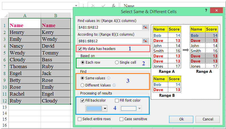 How To Align Duplicates Or Matching Values In Two Columns In Excel 