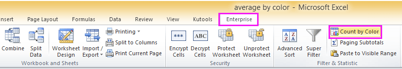 How to average values based on cell color in Excel?