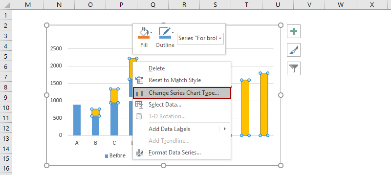 How To Break Chart Axis In Excel 