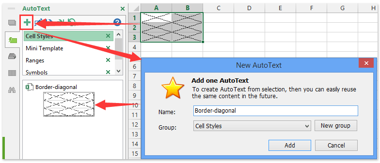 How To Design Custom Border Style thickness width diagonal In Excel 