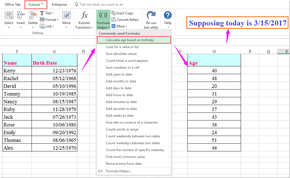 How To Calculate Retirement Date From Date Of Birth In Excel 