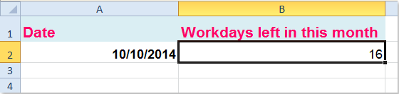 How To Calculate Days Left In Month Or Year In Excel 