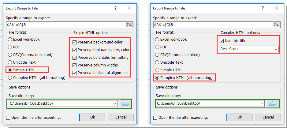 How To Convert Excel Sheet Or Cells To Html Table 