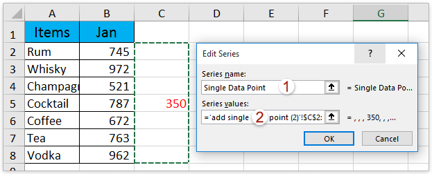 How To add A Single Data Point In An Excel Line Chart 