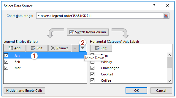 How To Reverse Order Of Items In An Excel Chart Legend 