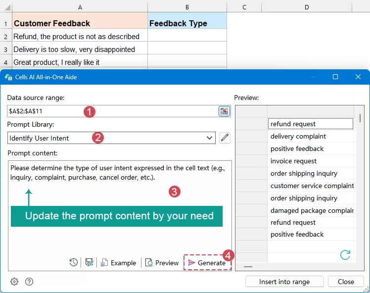 Instantly Classify Customer Feedback in Excel with Ease