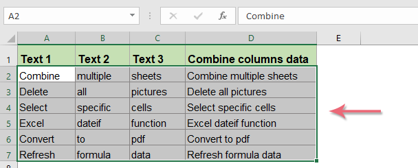 How To Combine Multiple Cells Into A Cell With Space Commas Or Other Separators In Excel 2022 