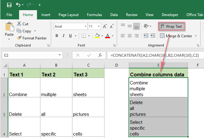 Excel Combine Text From Two Cells To Another Musligroovy