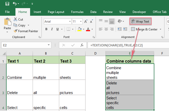 How To Merge 2 Cells In Excel That Both Contain Data Vvticable