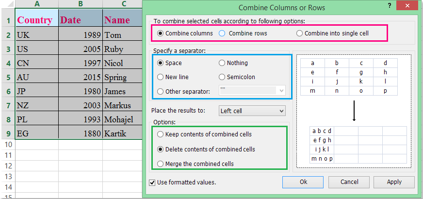 How To Concatenate Cells And Add Space Between Words In Excel 
