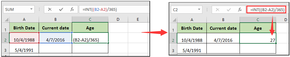 How To Convert Birthdate To Age Quickly In Excel 