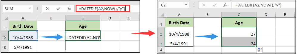 How To Convert Birthdate To Age Quickly In Excel 