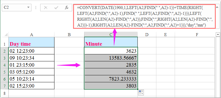 How To Convert Dd Hh Mm Time Format To Hours Or Minutes In Excel 
