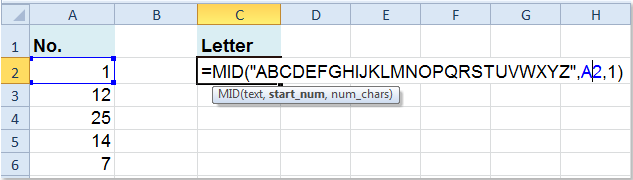 How To Convert Letter To Number Or Vice Versa In Excel 