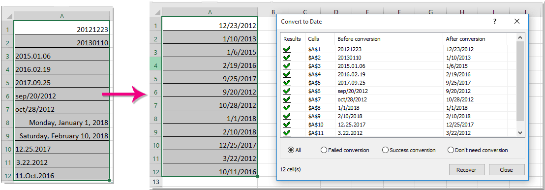 How To Convert Various Non standard Date Formats To Standard Date In Excel 