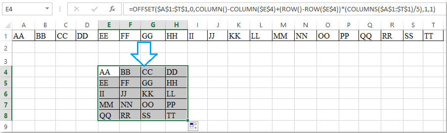How To Convert Vector Single Row Or Column To Matrix In Excel 
