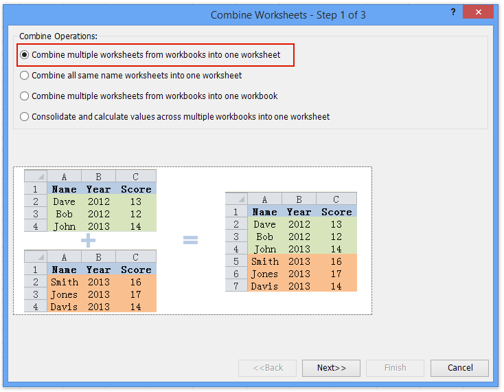 Copy Data From Multiple Worksheets Into One Excel Howtoexcel Pivot 
