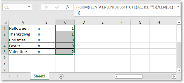 How To Count A Character In An Excel Cell Or A Range 