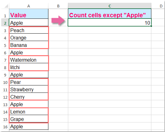 How To Count All Cells Except A Specific Value In Excel 