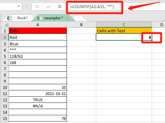 How To Count Cells With Text In Excel