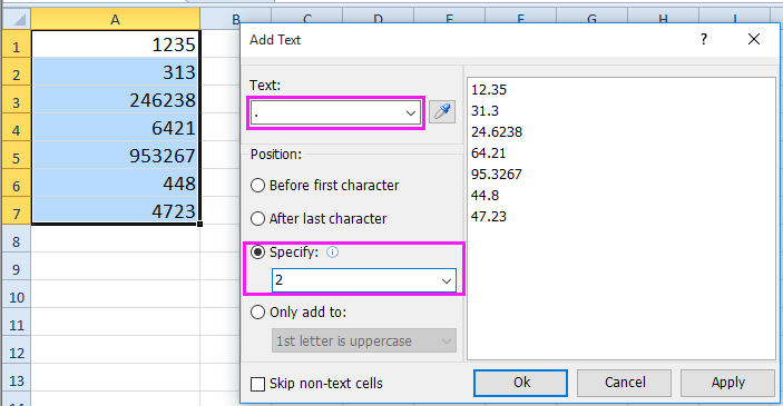 How To Count identify And Change Decimal Place In Excel 