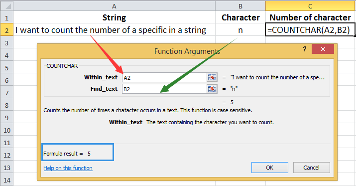 Character Count Excel Sheet