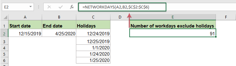 How To Count The Number Of Days Workdays Weekends Between Two Dates In Excel 2022 
