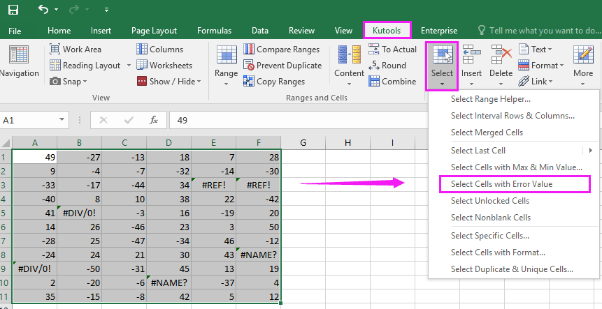 How To Count The Number Of Error Cells Non Error Cells In Excel 