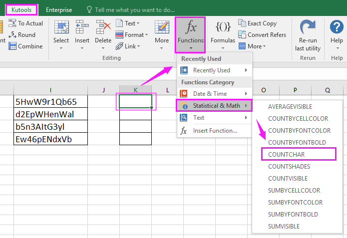 How To Count Characters In Cell range worksheet In Excel 