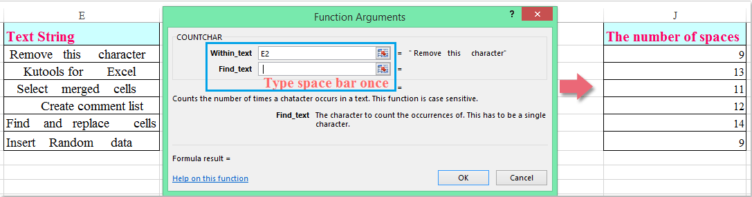 How To Count The Number Of Spaces Of Text String In Excel 