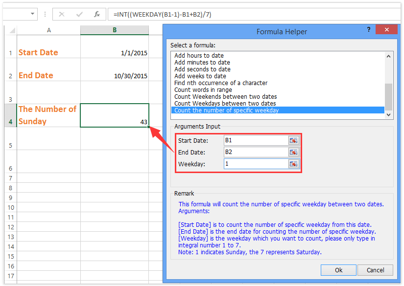 How To Count The Number Of Weekends weekdays Between Two Dates In Excel 