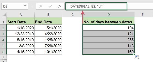 How To Count The Number Of Days Weeks Months Or Years Between Two Dates 