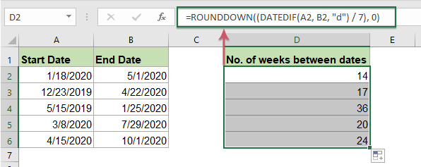 How To Count The Number Of Days Weeks Months Or Years Between Two Dates 
