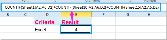 How To Countif A Specific Value Across Multiple Worksheets 