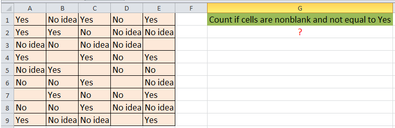 How To Count If Cells Are Nonblank And Not Equal To Specific Word In Excel 