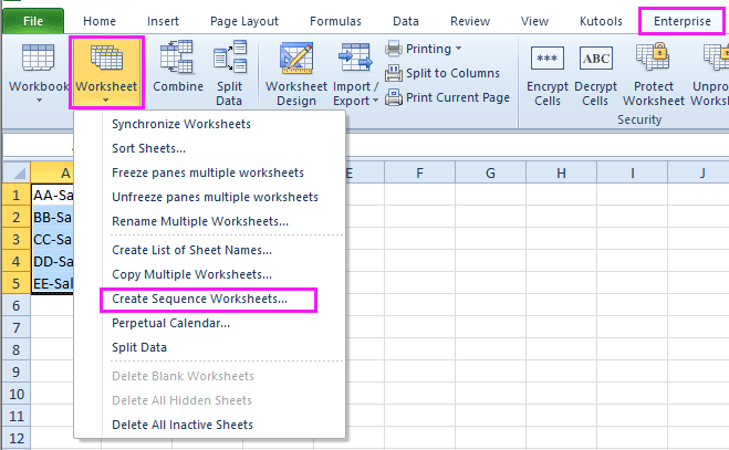 How To Create Sheet Names From A List In Excel 
