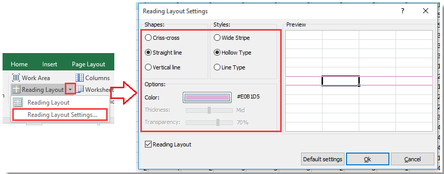 How to quickly crosshair highlight active cell in Excel?