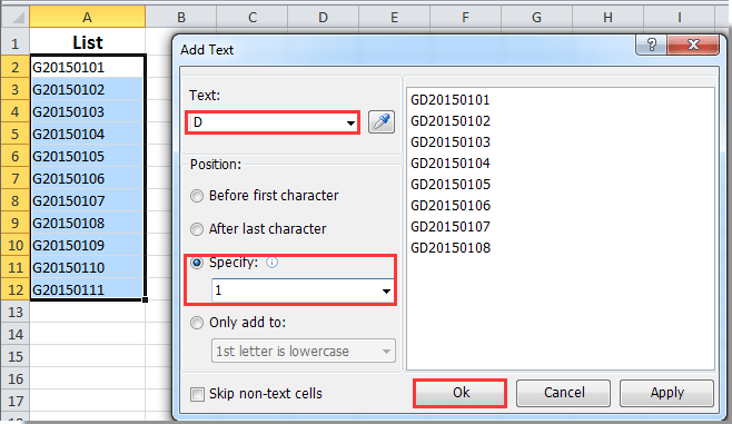How To Add Text In Middle Of Selected Cells In Excel 