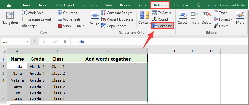 How To Add Words texts From Different Cells Together In Excel 