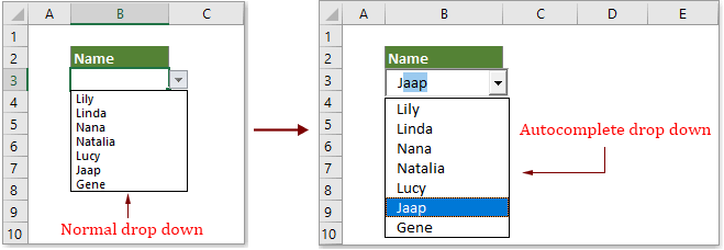 How To Autocomplete When Typing In Excel Drop Down List 