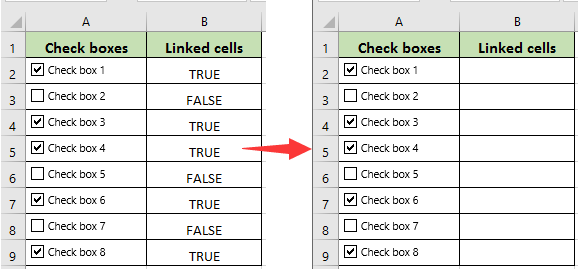 How To Hide The True False Words Within Cell When Linked To Checkbox In 