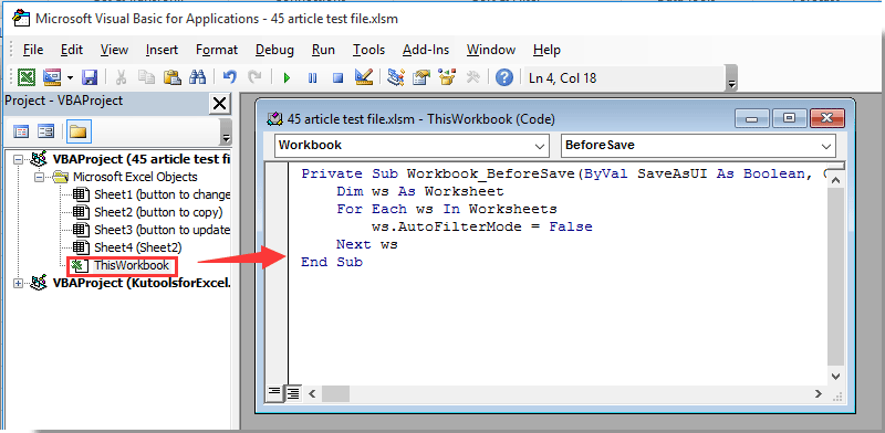 How To Clear Filters When Opening Saving Or Closing Workbook In Excel 