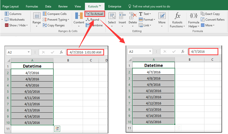 How To Convert Date time Format Cell To Date Only In Excel 