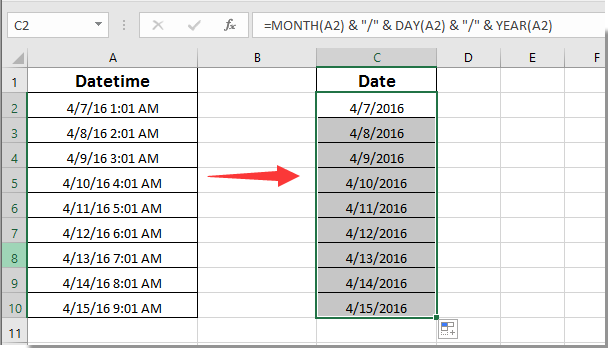 How To Convert Date time Format Cell To Date Only In Excel 